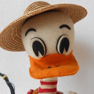 Vintage Donald Duck Felt Stuffed Toy 60s Fisher - Etsy
