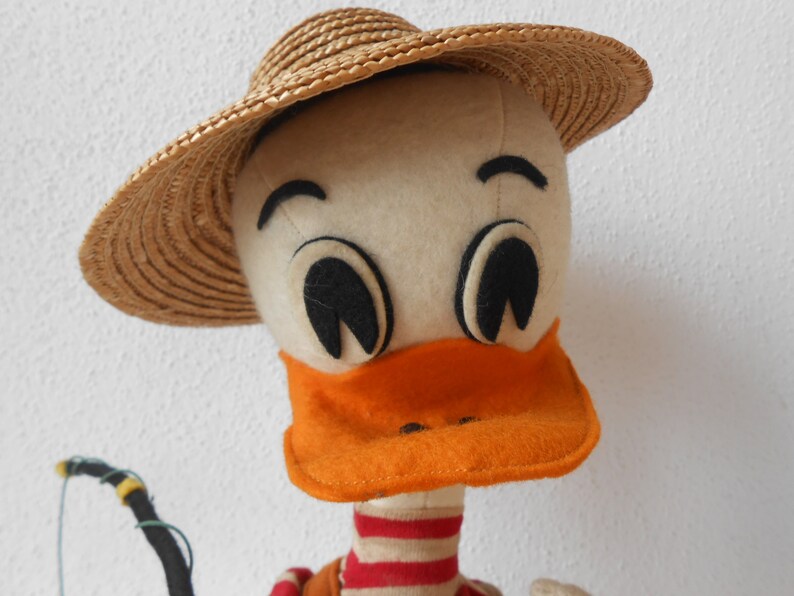 Vintage Donald Duck Felt Stuffed Toy 60s Fisher - Etsy