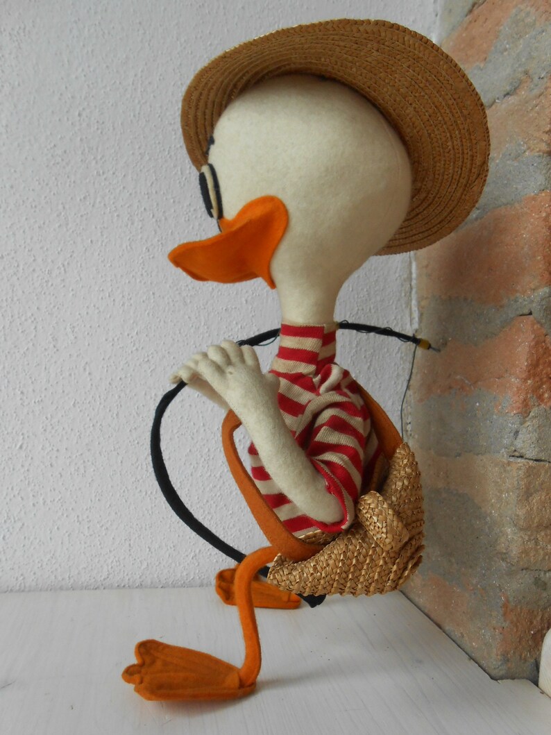 Vintage Donald Duck Felt Stuffed Toy 60s Fisher - Etsy