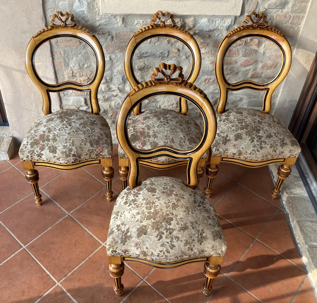 Antique Chair Oak Wood Tapestry Regency 1850s - Etsy