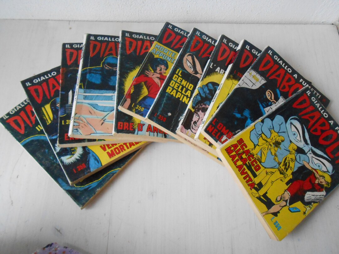 Diabolik Vintage Comics 1970s Italian Edition Set of 11 - Etsy