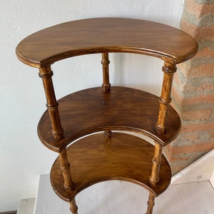 Vintage Corner Unit Three-shelf 1970s Rounded End Table - Etsy