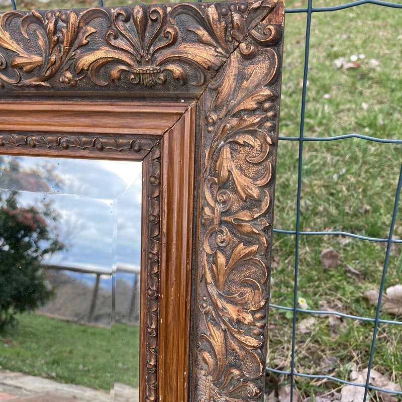 Antique Wood Mirror - Etsy