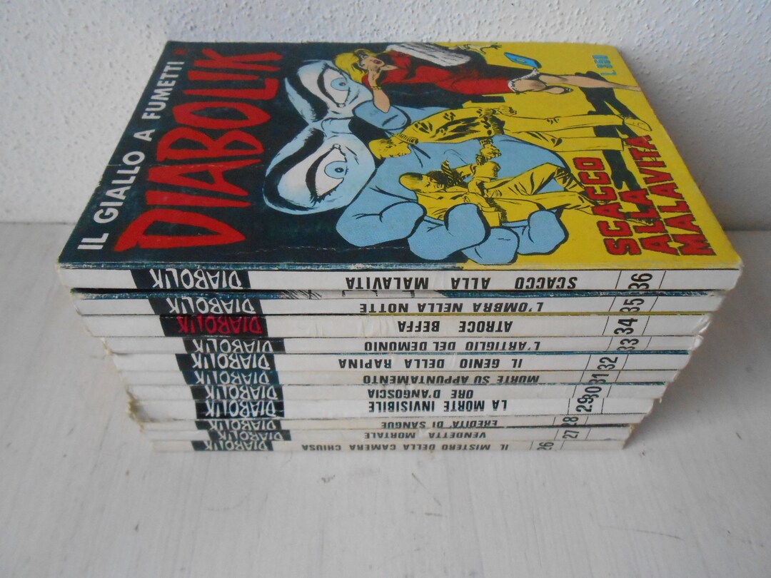 Diabolik Vintage Comics 1970s Italian Edition Set of 11 - Etsy