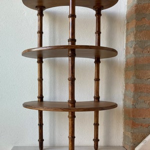 Vintage Corner Unit Three-shelf 1970s Rounded End Table - Etsy