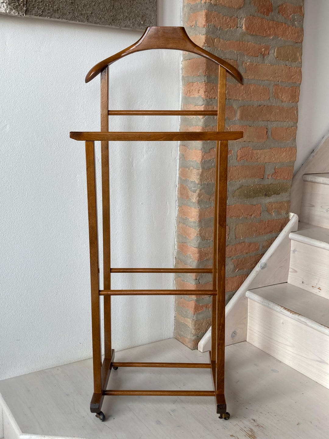 Vintage Valet Stand Made in Italy 50s Beech Wood - Etsy