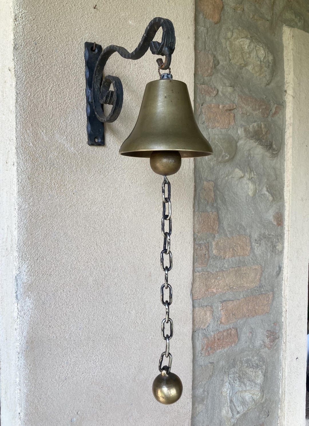 Vintage Door Bell Wall Brass Bell - Etsy