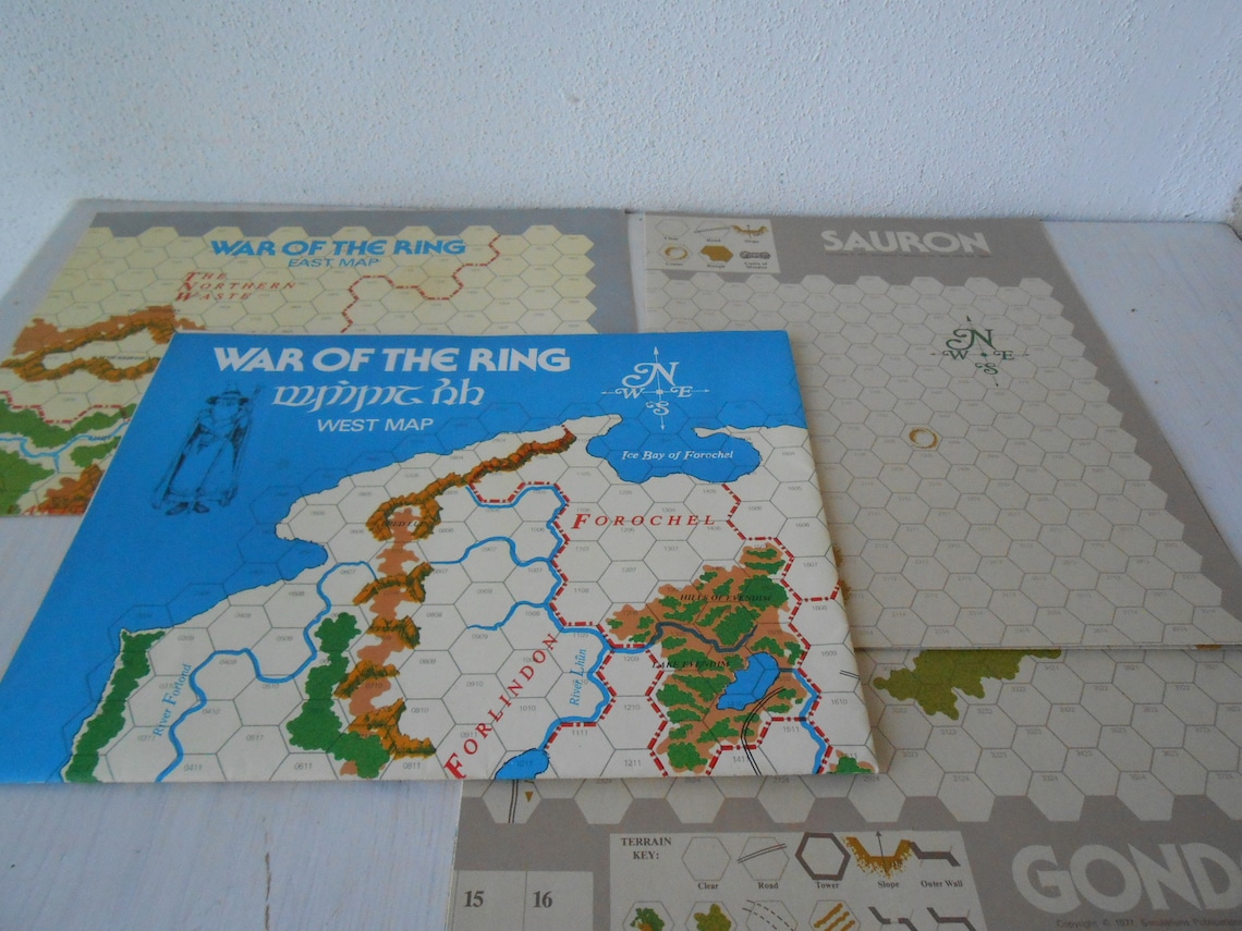 Vintage Board Game SPI Middle Earth Trilogy War of the Ring - Etsy