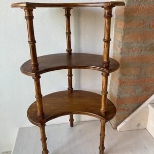 Vintage Corner Unit Three-shelf 1970s Rounded End Table - Etsy