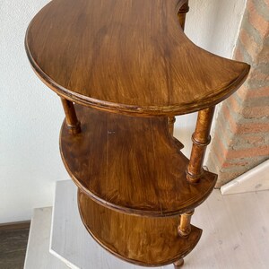 Vintage Corner Unit Three-shelf 1970s Rounded End Table - Etsy