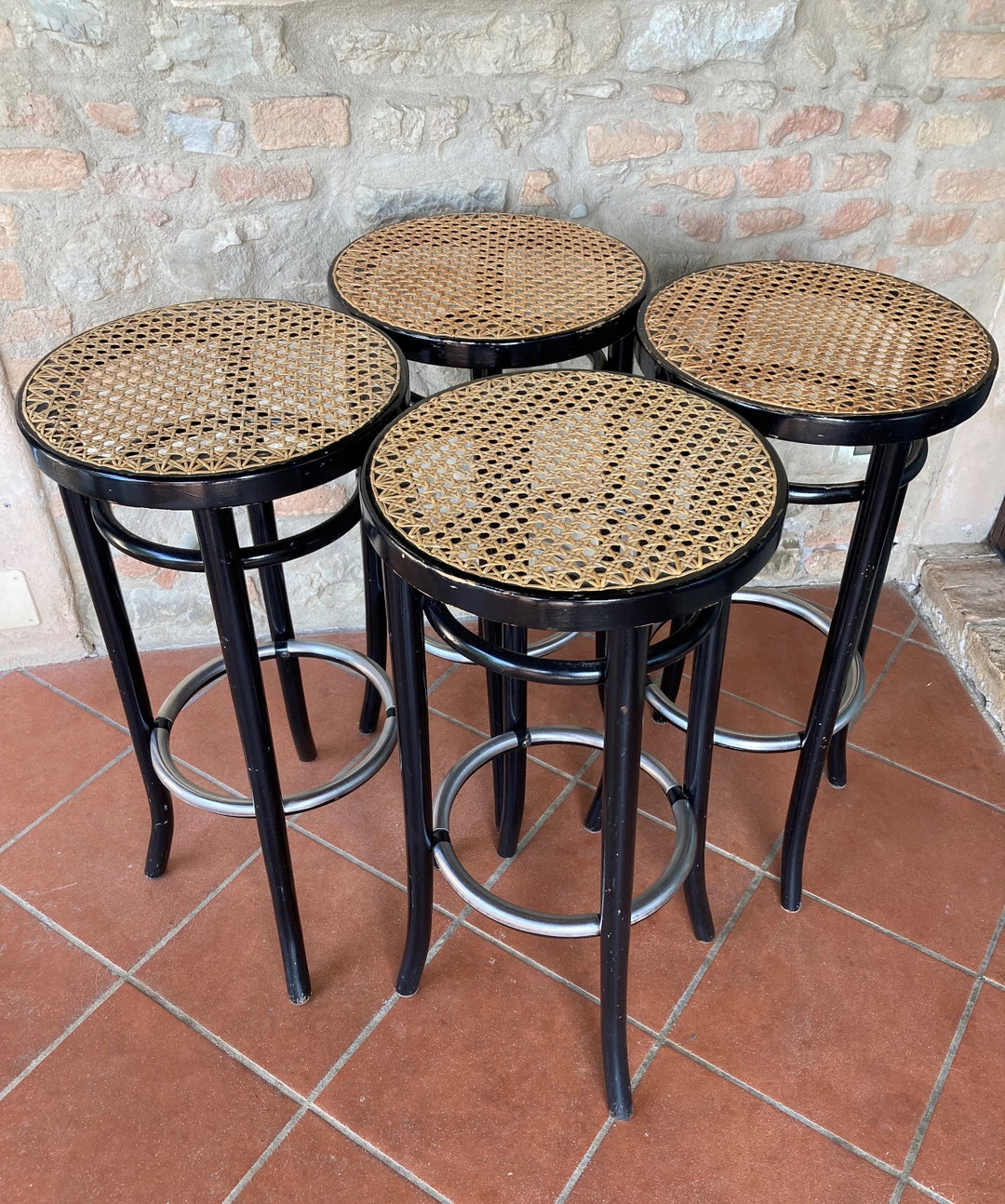 Vintage Stools FMG for Thonet Bentwood High Chairs Set of 2 - Etsy