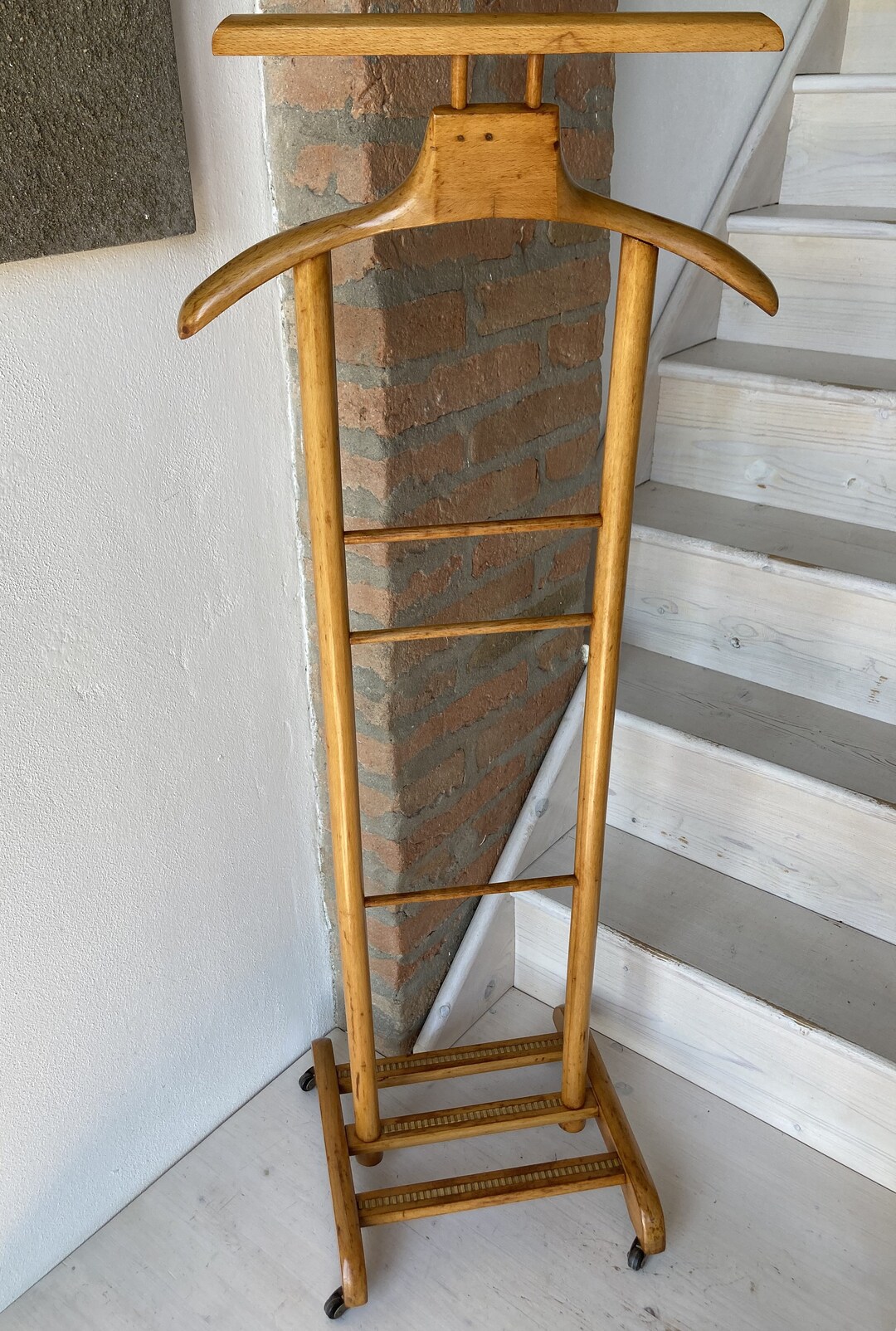 Vintage Valet Stand Made in Italy 40s Beech Wood - Etsy