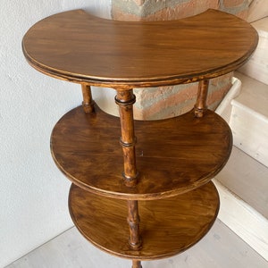 Vintage Corner Unit Three-shelf 1970s Rounded End Table - Etsy