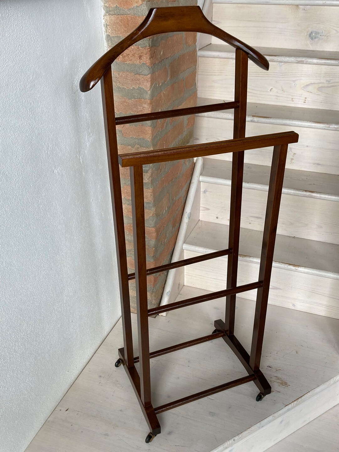 Vintage Valet Stand Made in Italy 50s Beech Wood - Etsy