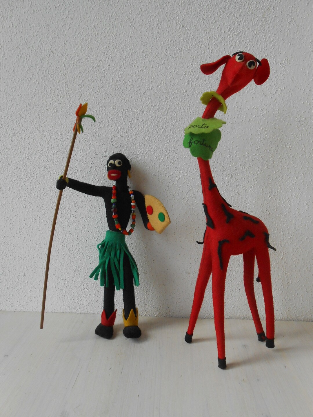 Vintage Felt Stuffed Toys 60s Set of 2 - Etsy