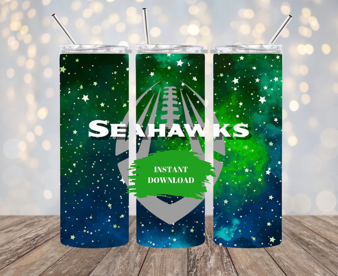 Seahawks Football Team 20 Oz Tumbler Wrap PNG 20oz Skinny Tumbler Wrap ...
