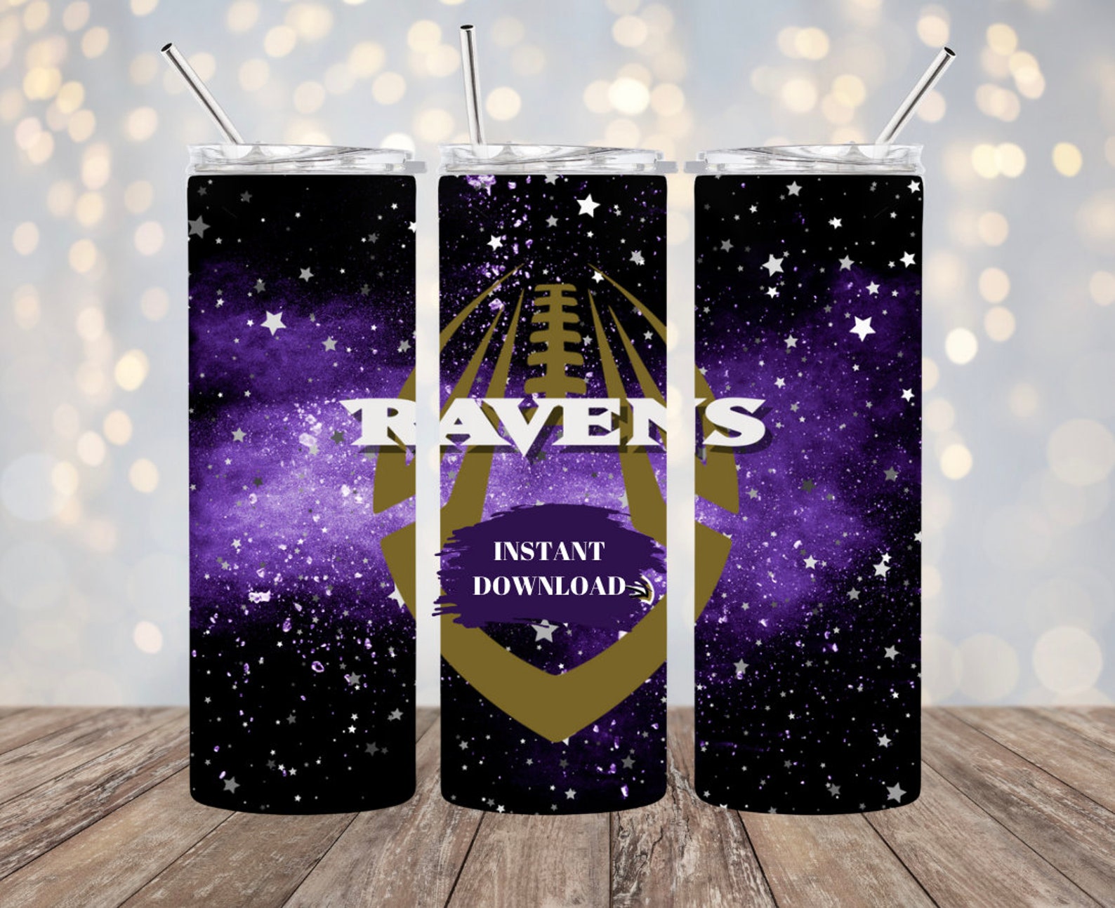Ravens Football Team 20 Oz Tumbler Wrap PNG - 20oz Skinny Tumbler Wrap ...