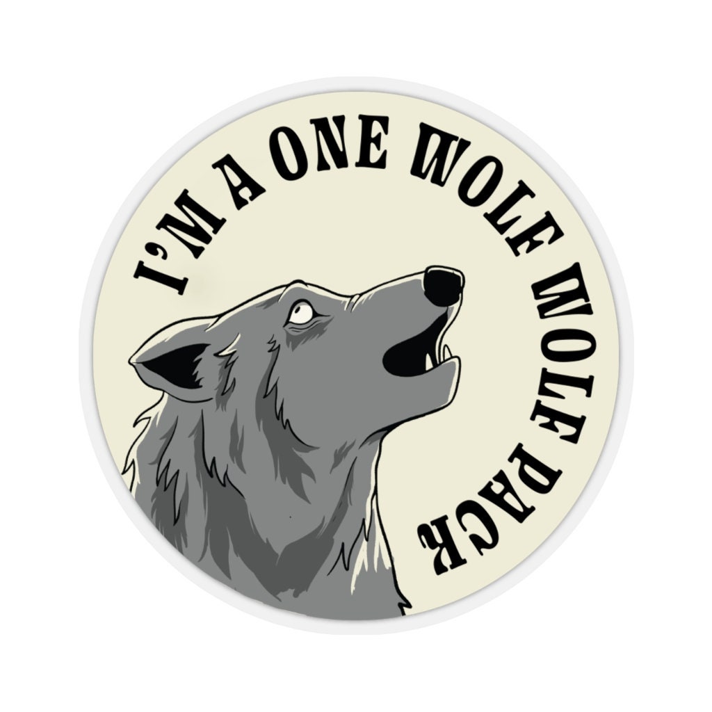 Wolf Pack Wolves One Wolf Wolf Pack Cartoon Animals Funny Graphic Kiss ...
