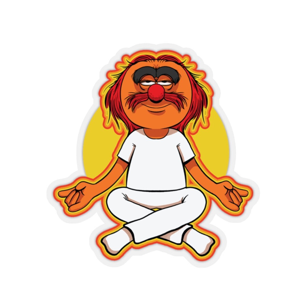Zen Meditating Yoga Animal the Muppets Kiss-cut Stickers - Etsy