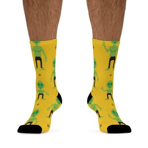 Alien Apocalypse - Funny - Screw Earth - DTG Socks - Etsy