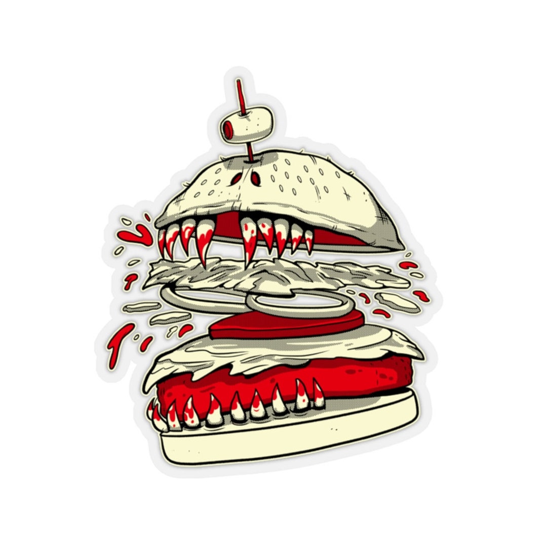 Hamburger - Monster - Horror Art - Evil Food - Scary Creature - Kiss ...