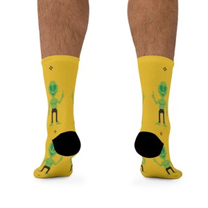 Alien Apocalypse - Funny - Screw Earth - DTG Socks - Etsy