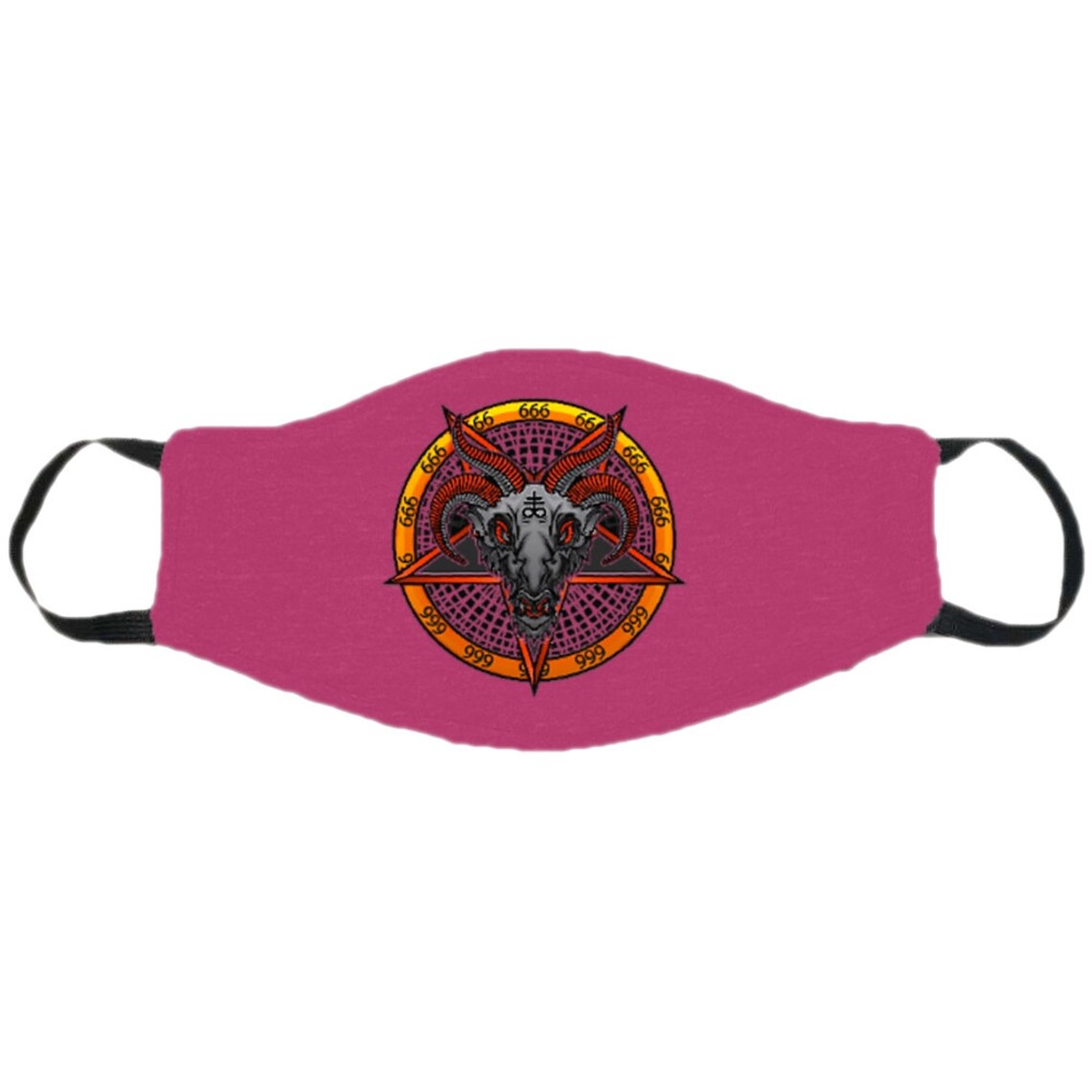 Baphomet pentacle face maskgothic pagan face maskgoth | Etsy