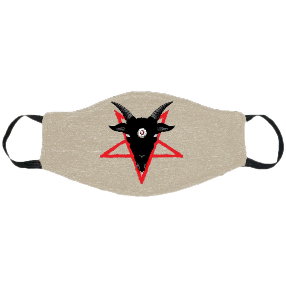 Baphomet 3x3 Eyes Face Maskpentaagram Face Maskmade in - Etsy