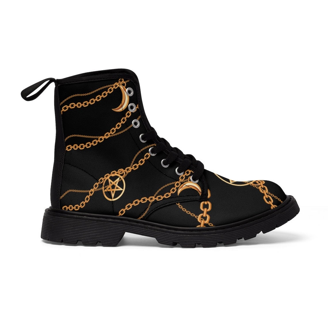 Gothic Witch Wiccan Women Black Bootsgothic Clothingwitchy - Etsy