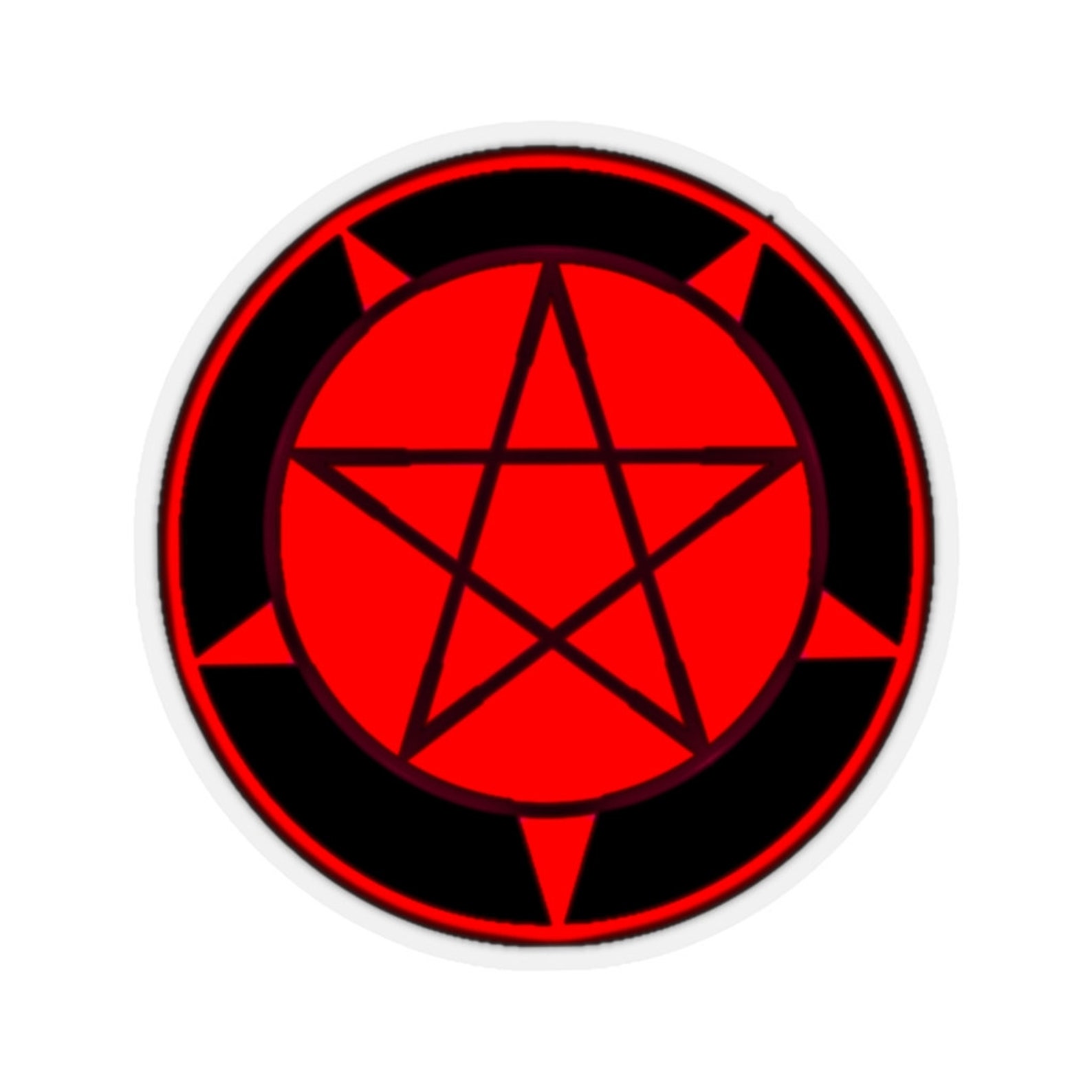 Red Pentagram Kiss-cut Stickers,pagan Laptop Stickers,wizard Stickers ...