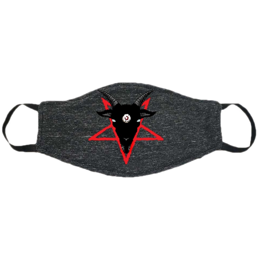 Baphomet 3x3 Eyes Face Mask,pentaagram Face Mask,made in Usa,washable ...