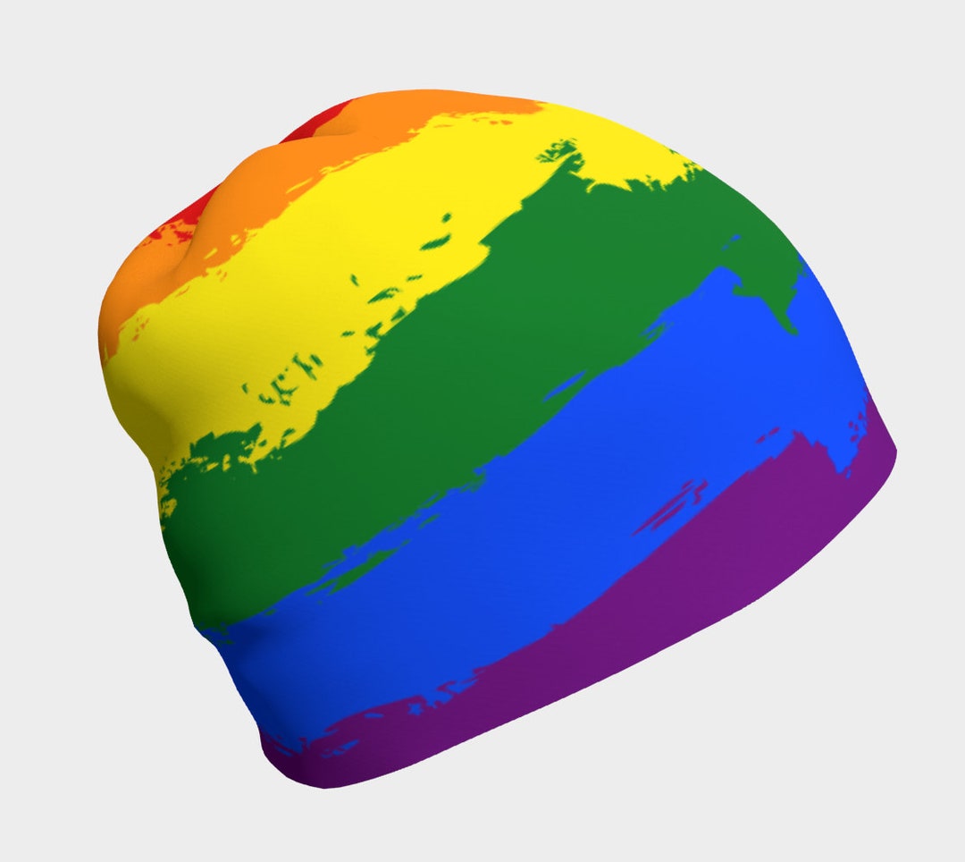 Rainbow Grunge Beanie, Kids Winter Hat,lgbt Skull Cap, Colorful Slouchy ...