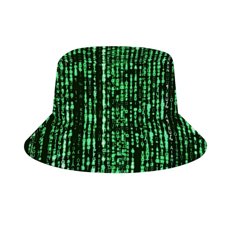 Matrix Bucket Hats Beach Sun Caps Binary Code Summer Hats - Etsy