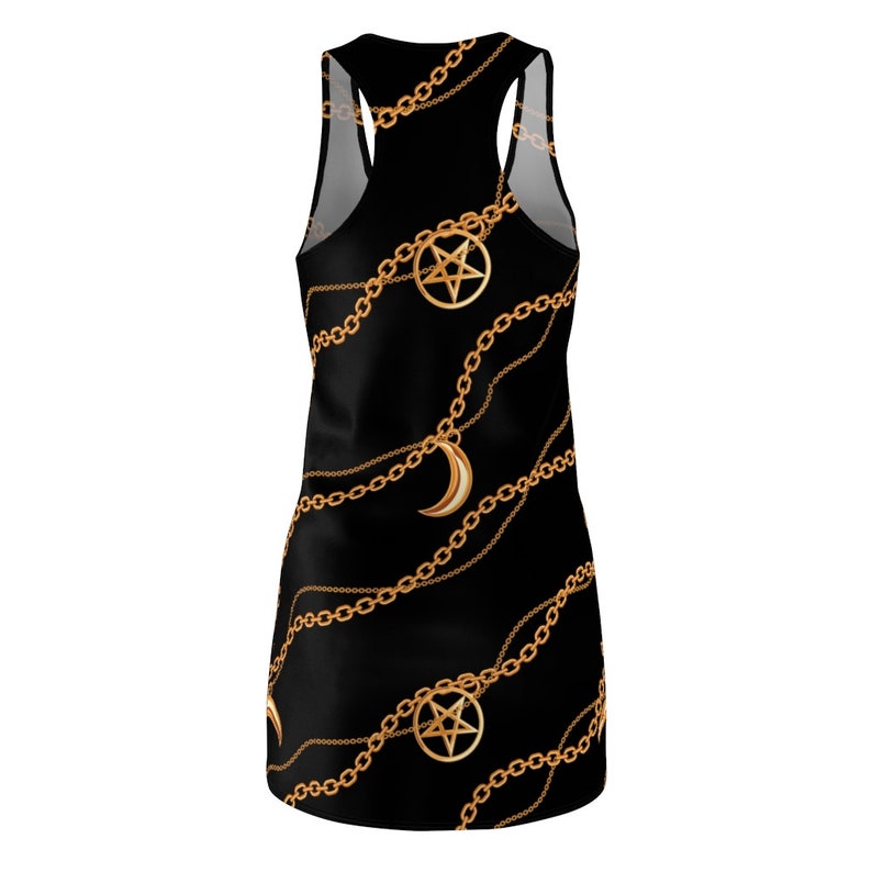 Pentacle and Moon Black Dress Witchy Dress Sexy Cocktail - Etsy