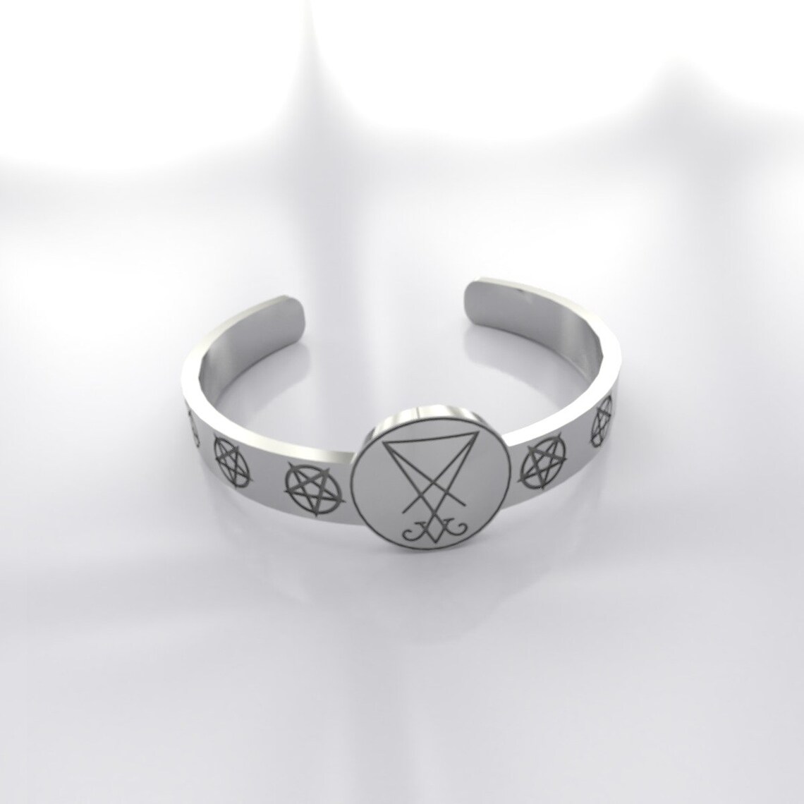 Sigil Lucifer Pentagram Ring seal of Satan Ring Goth | Etsy