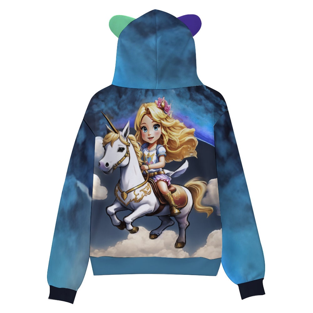 Custom Kids' Cute Cat Ear Crop Tops Long Sleeve Hoodies Sweatshirts - Etsy