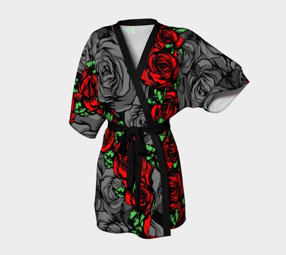Rose Gothic Kimono Robe Bridesmaid Giftgrunge Wedding - Etsy