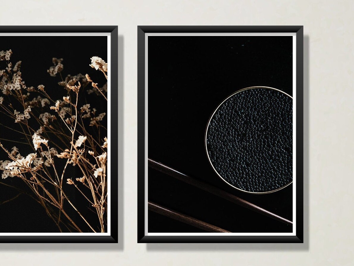 JAPANESE TEA & CAVIER Digital Print Printable Art in Multiple Sizes ...