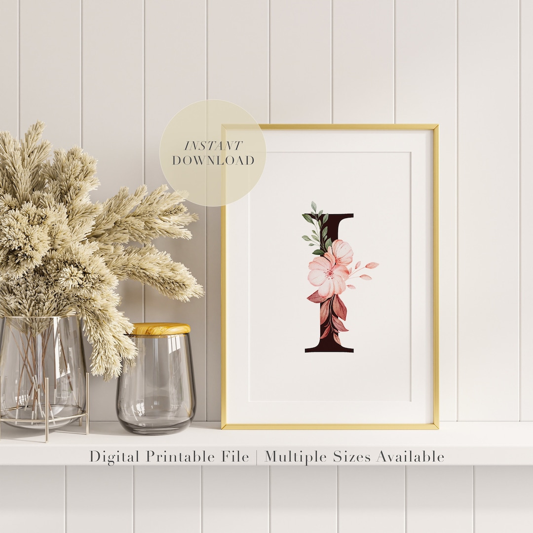 WATERCOLOUR ALPHABET Letter I Digital Print | Printable Art in Multiple ...