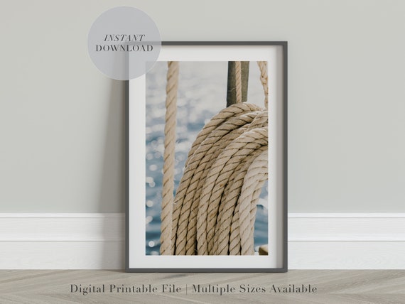 NAUTICAL ROPE Digital Print Printable Art in Multiple Sizes | Etsy