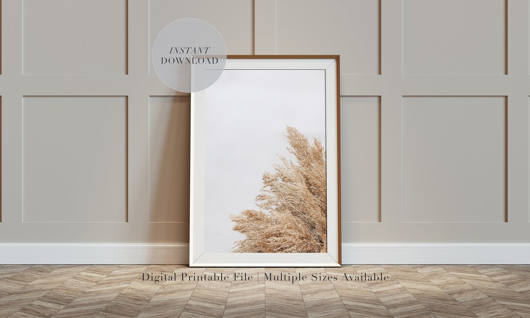 PAMPAS GRASS Digital Print | Printable Art in Multiple Sizes | Instant ...