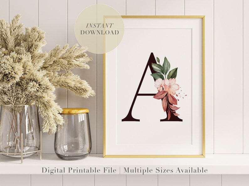 WATERCOLOUR ALPHABET Letter A Digital Print | Printable Art in Multiple ...