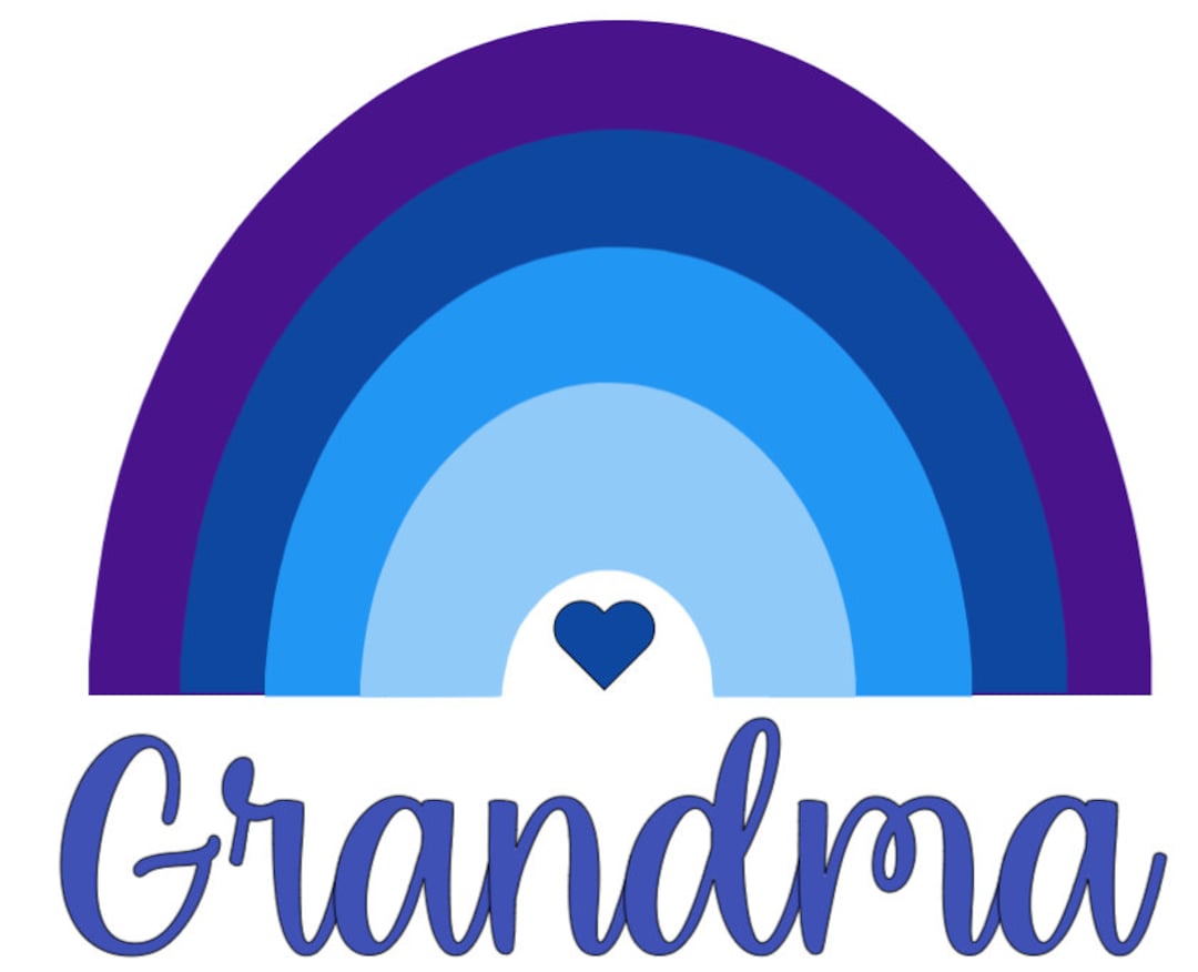 Grandma Blue Rainbow PNG - Etsy