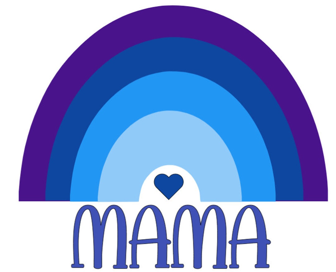 Mama Blue Rainbow PNG - Etsy