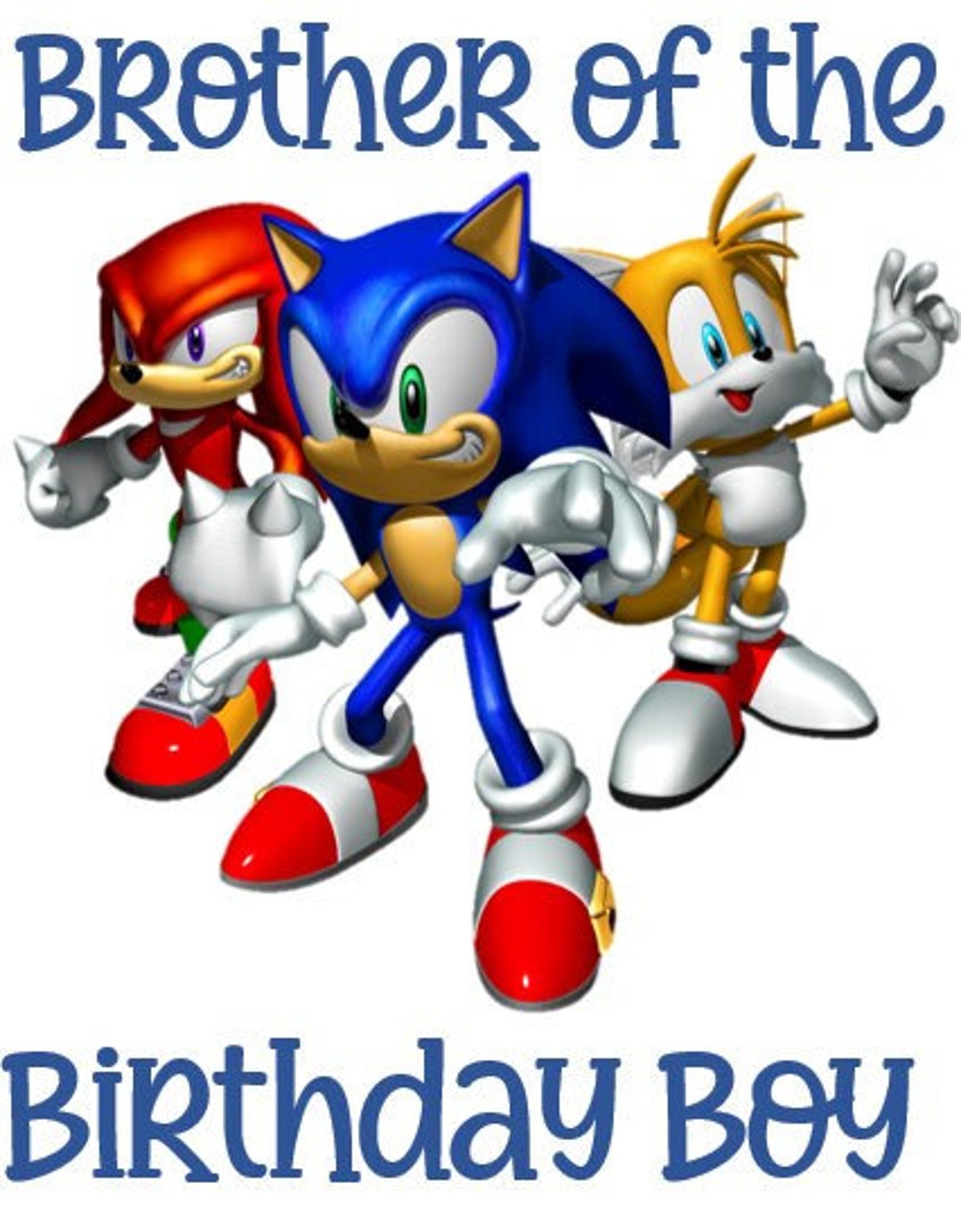 Brother of the Birthday Boy Sonic PNG - Etsy