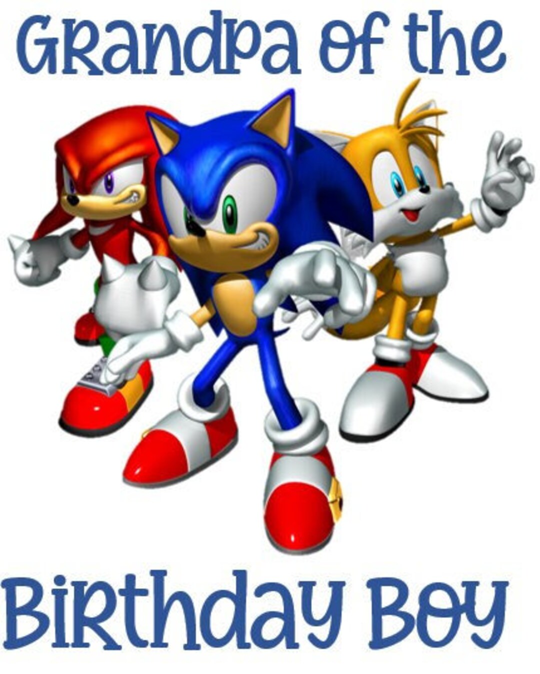 Grandpa of the Birthday Boy Sonic PNG - Etsy