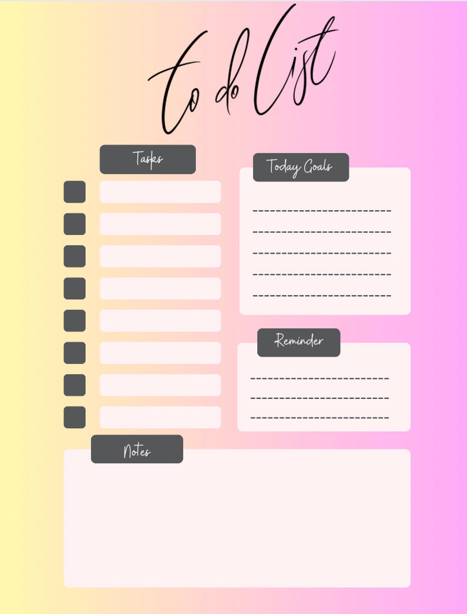 Electronic to Do List (pdf) - Etsy