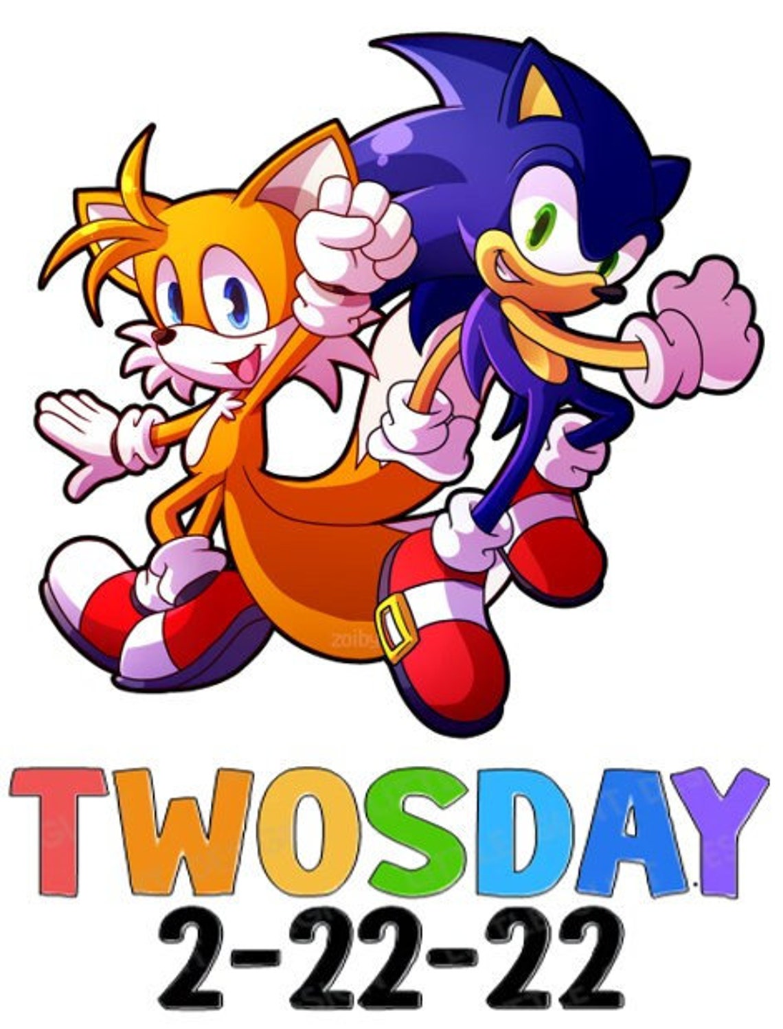 Sonic Twosday PNG - Etsy