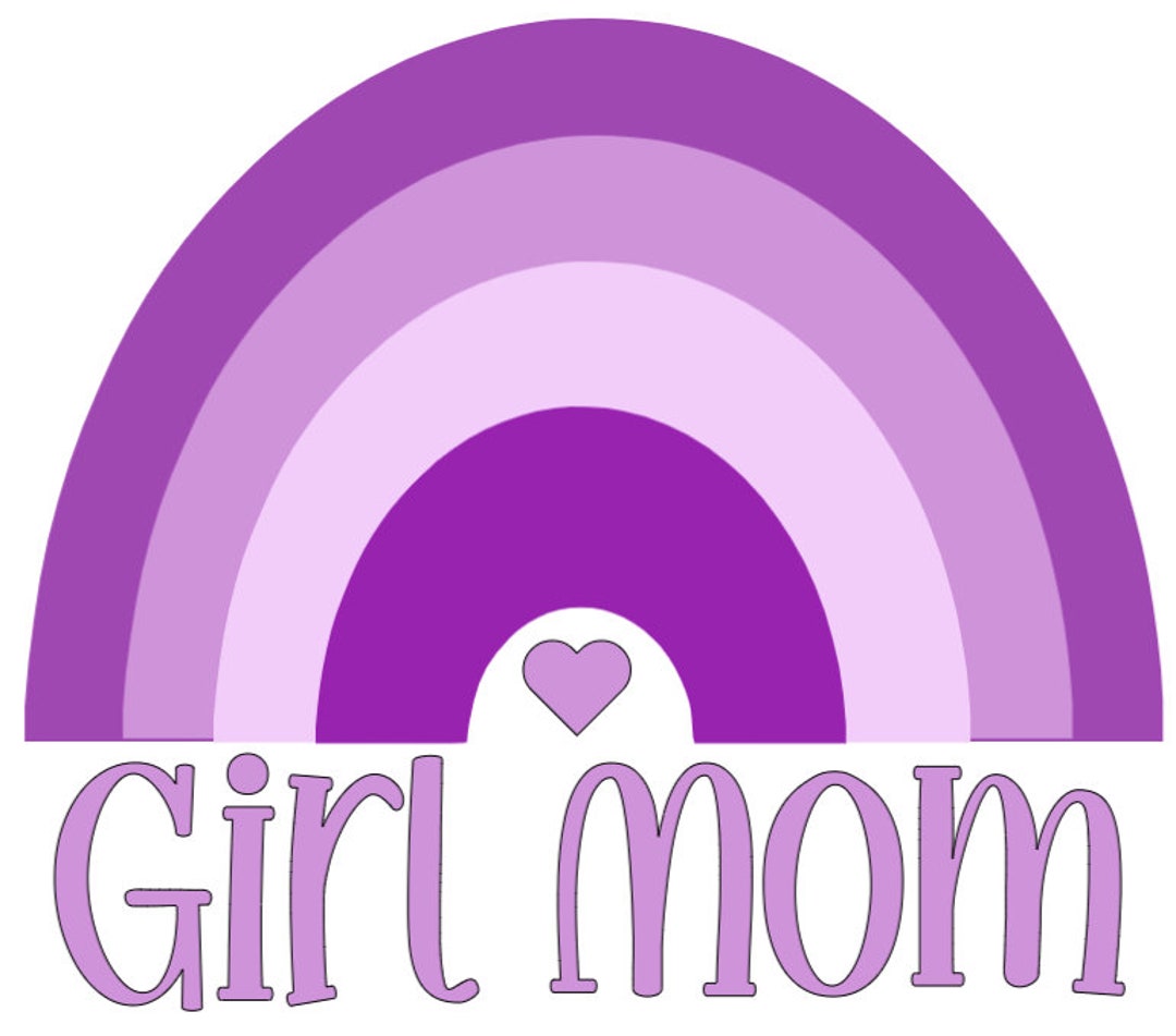 Girl Mom Purple Rainbow PNG - Etsy