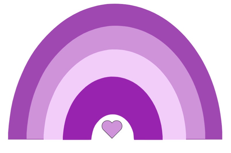 Purple Rainbow PNG - Etsy
